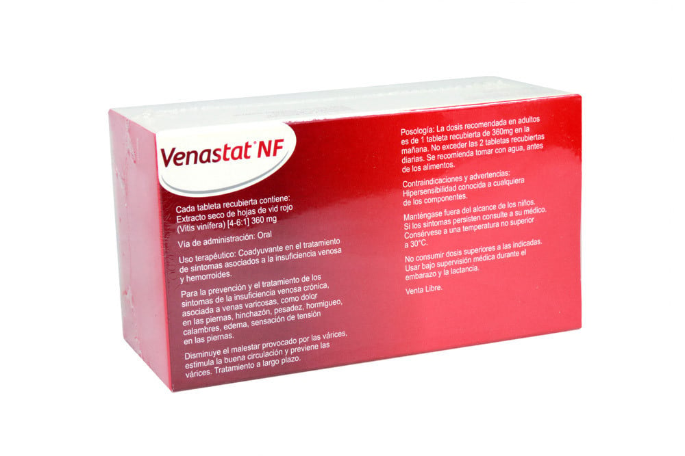 Venastat NF Caja Con 30 Tabletas Recubiertas-1264565 | Droguerías cafam