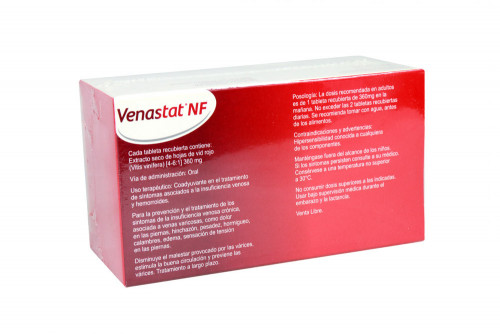 Venastat NF Caja Con 30 Tabletas Recubiertas-1264565 | Droguerías cafam
