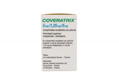 Coveratrix 5/1.25/5 mg Caja Con 30 Comprimidos Recubiertos Con Pelicula ...