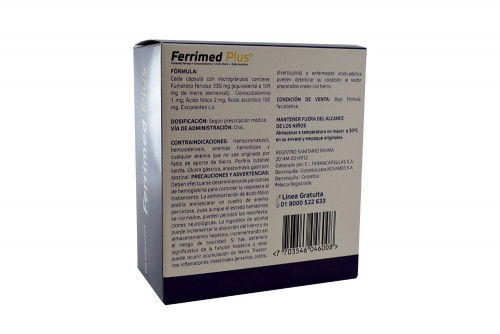 Ferrimed Plus Caja Con 60 Cápsulas-1262082 | Droguerías cafam