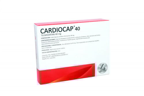 CARDIOCAP 40 mg Caja Con 28 Cápsulas-1291456 | Droguerías cafam
