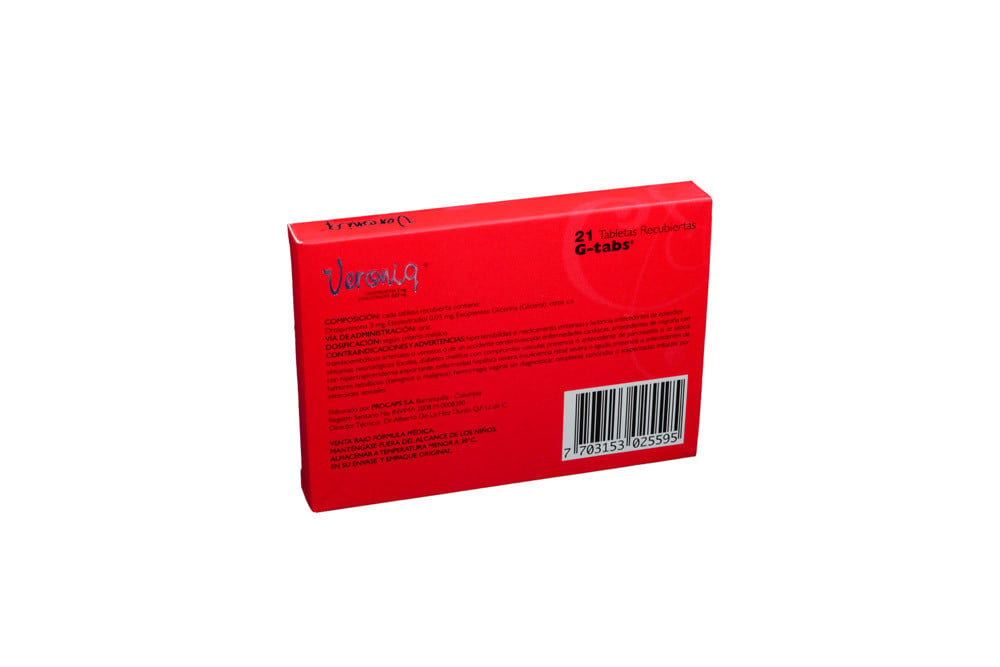 Veroniq 3 / 0.03 mg Caja Con 21 Tabletas Recubiertas-1254358 ...