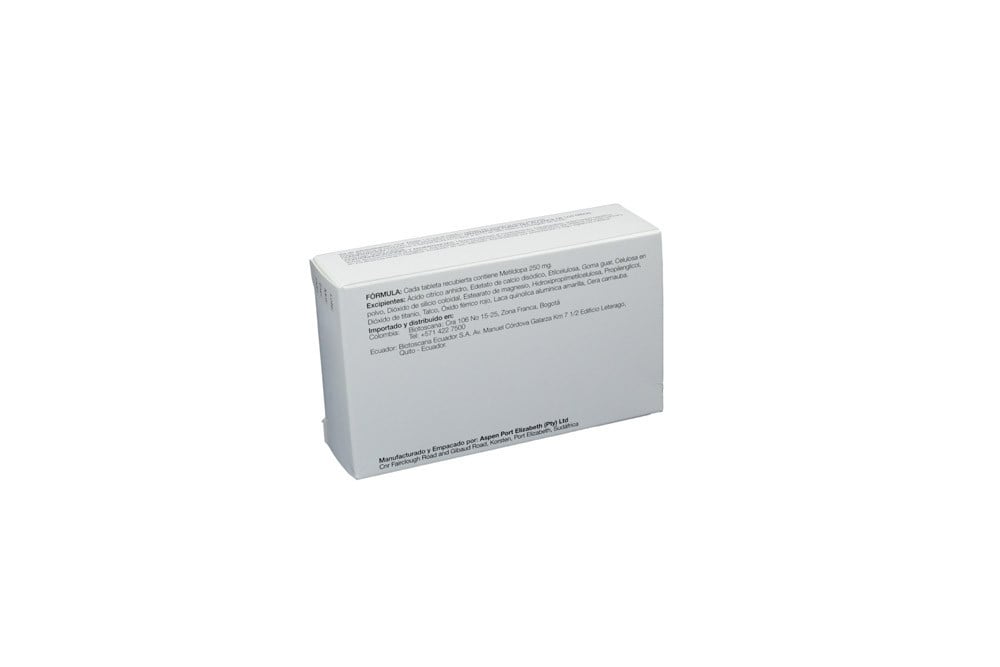 Aldomet 250 mg Caja Con 30 Tabletas Recubiertas-9105 | Droguerías cafam