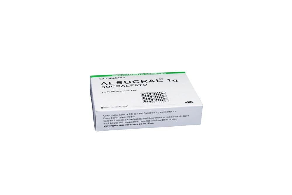 Alsucral 1 g Caja Con 20 Tabletas-75468 | Droguerías cafam