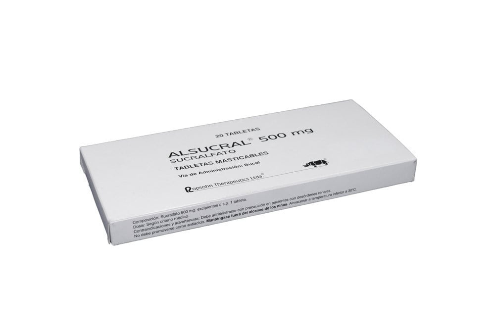 Alsucral 500 mg Caja Con 20 Tabletas Masticables-75412 | Droguerías cafam