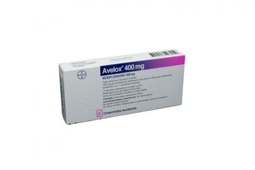 Avelox 400 mg Caja Con 5 Comprimidos Recubiertos.-396969 | Droguerías cafam