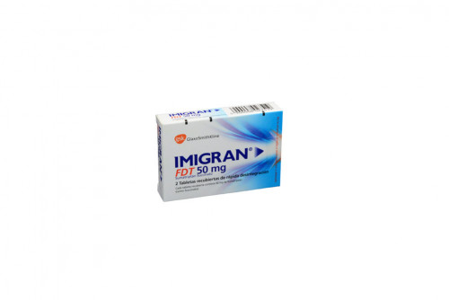 Imigran FDT 50 mg Caja Con 2 Tabletas Recubiertas-941616 | Droguerías cafam
