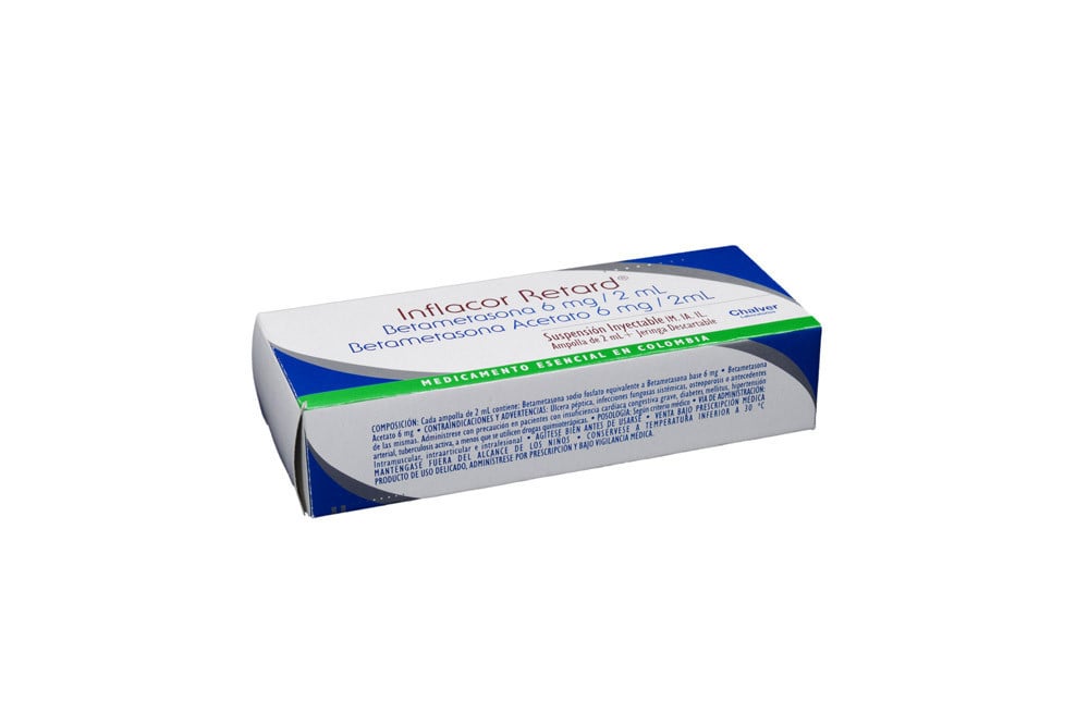 Inflacor Retard Suspensión Inyectable 6 / 6 mg Caja Con Ampolla De 2 mL ...