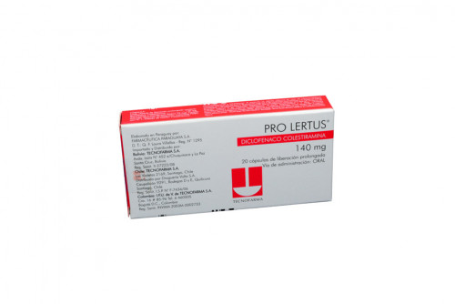 Pro Lertus 140 mg Caja Con 20 Cápsulas De Liberación Prologada-878036 ...