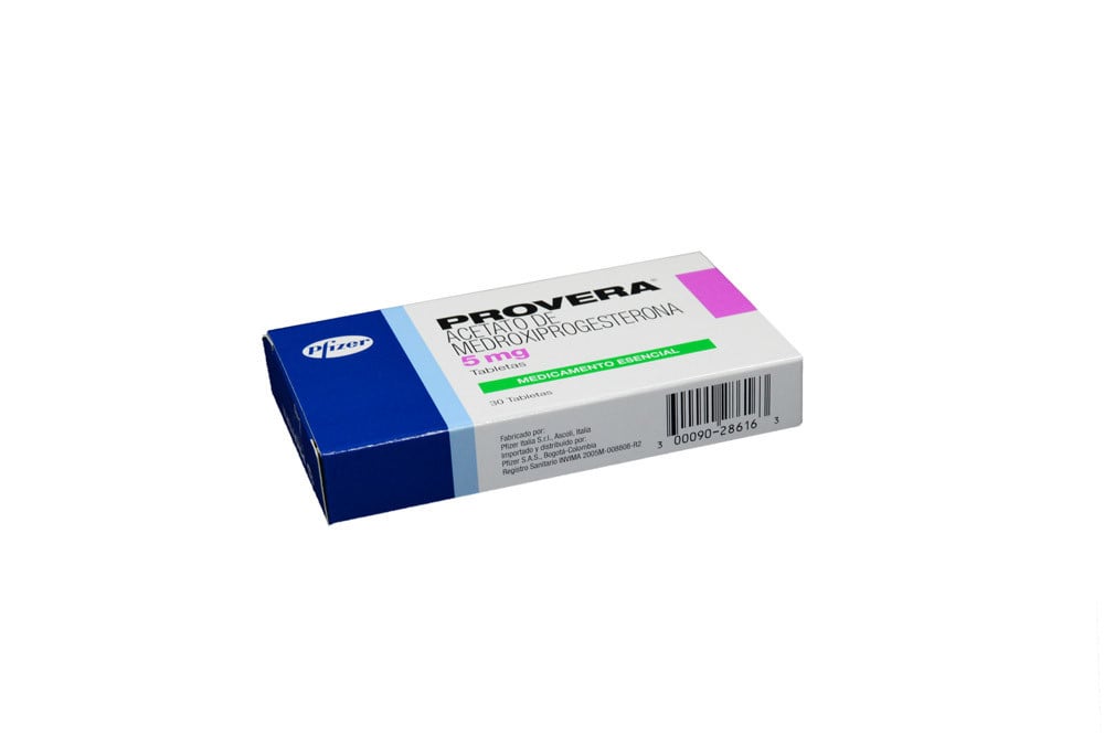 Provera 5 mg Caja Con 30 Tabletas-23615 | Droguerías cafam