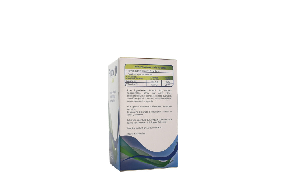 Farma D Mag 1000 UI/ 160 mg Frasco Con 30 Tabletas-1272314 | Droguerías ...