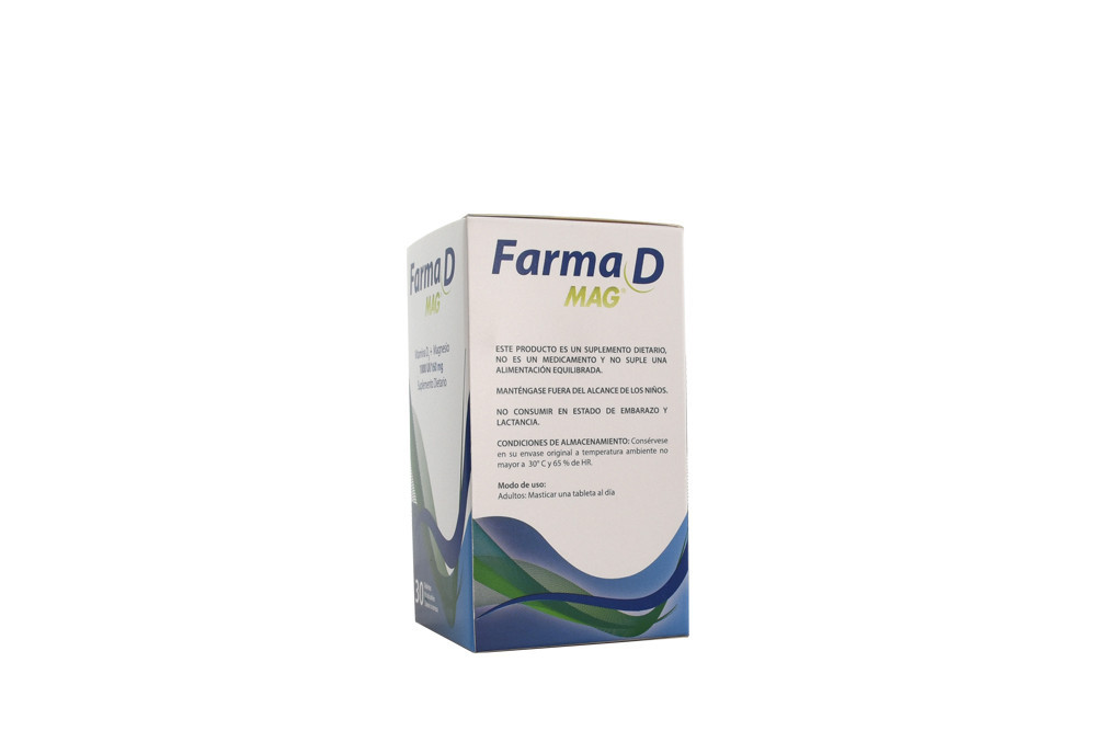 Farma D Mag 1000 UI/ 160 mg Frasco Con 30 Tabletas-1272314 | Droguerías ...
