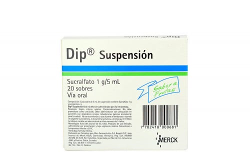 Dip 1 g / 5 mL Suspensión Caja Con 20 Sobres Con 5 mL C/U-46256 ...