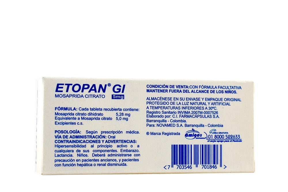 Etopan 5 mg Caja Con 30 Tabletas-1269606 | Droguerías cafam