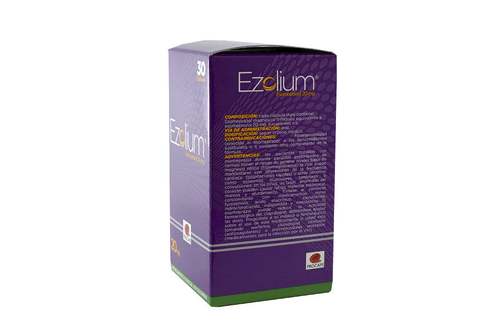 Ezolium 20 mg Caja Con Frasco Con 30 Cápsulas-1266353 | Droguerías cafam