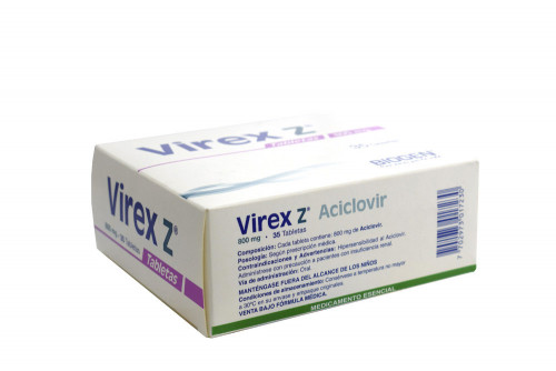 Virex Z 800 mg Caja x 35 Tabletas | Droguerías Cafam