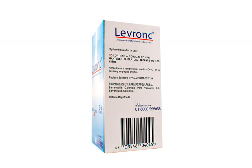 Levronc 35.4 mg / 5 mL Caja Con Frasco Con 120 mL - Sabor Cereza ...