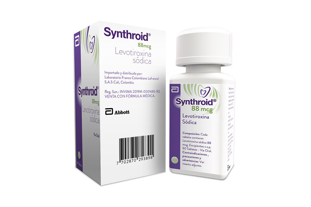 Synthroid 88 mcg Frasco Con 90 Tabletas-1283947 | Droguerías cafam