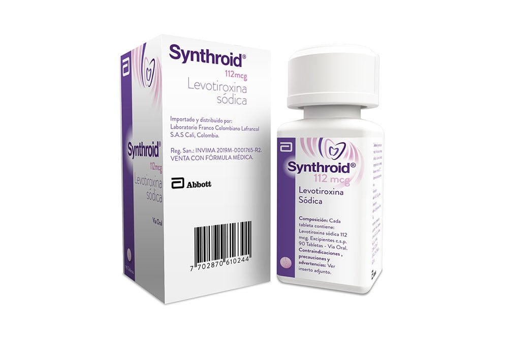 Synthroid 112 mcg Frasco Con 90 Tabletas-1283934 | Droguerías cafam