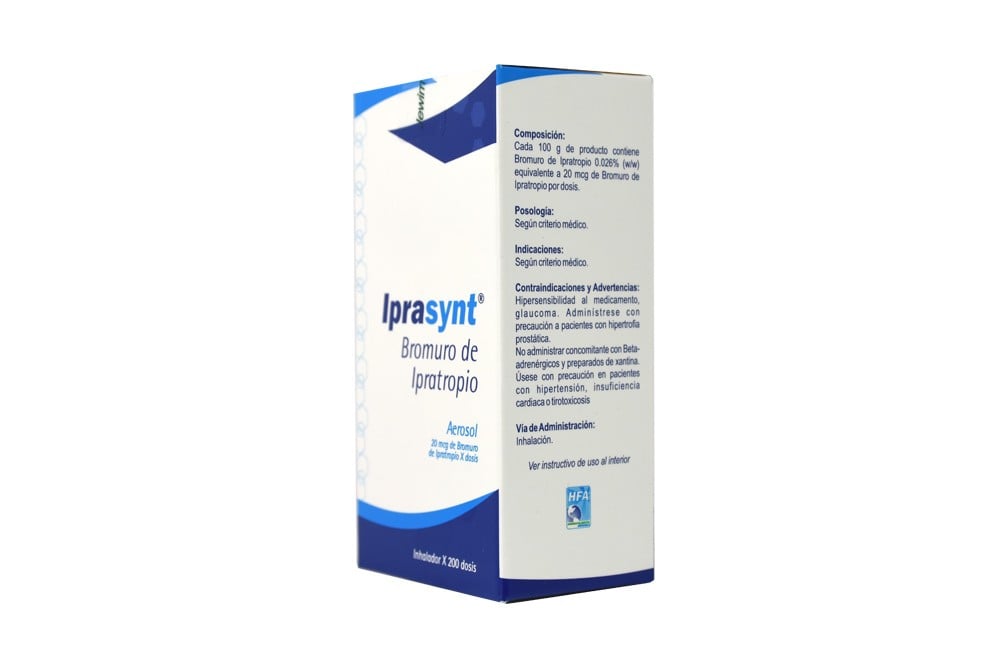 Iprasynt 20 mcg Inhalador x 200 Dosis | Droguerías Cafam
