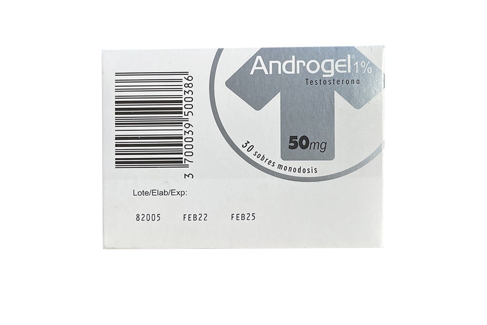 Androgel Gel 50 mg Caja x 30 Sobres | Droguerías Cafam