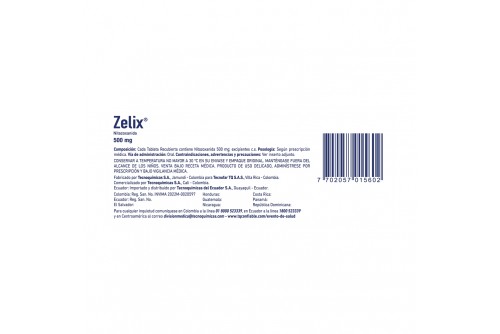 Zelix 500mg X 6 Tabletas-1291103 | Droguerías cafam