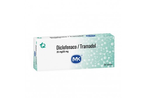 Diclofenaco/ Tramadol 25/ 25 mg Caja Con 20 tabletas-1290799 ...