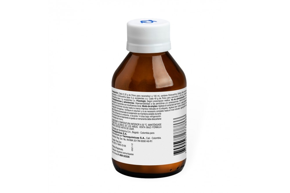 Dicloxacilina 250 mg/ 5 mL Frasco Con 80 mL-1277845 | Droguerías cafam