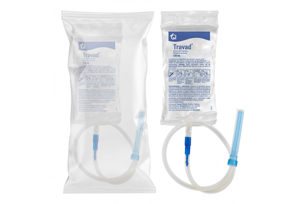 Travad Enema 6/16 g Bolsa x 133 mL | Droguerías Cafam