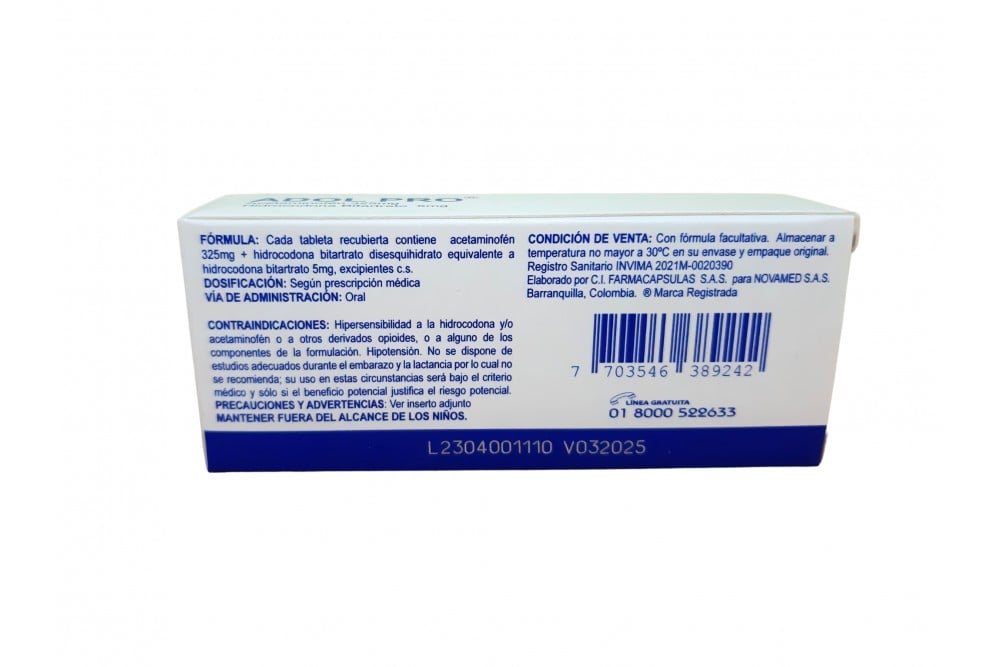 ADOL PRO X 30 TAB-1293790 | Droguerías cafam
