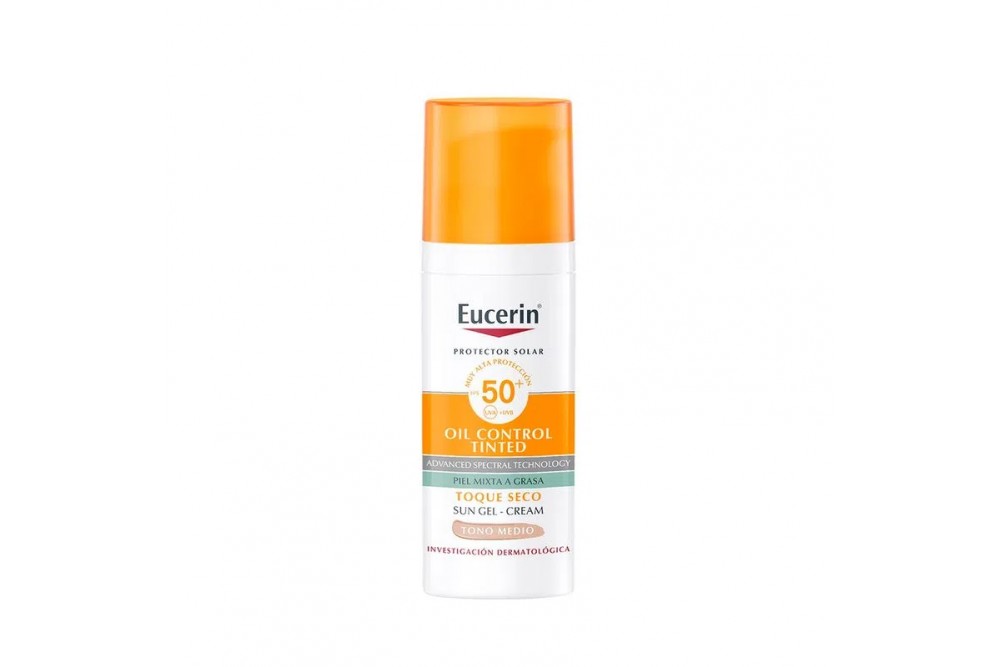 PROTECTOR SOLAR ANTI-BRILLO FPS 50 EUCERIN TONO MEDIO 50 ML-1292441 ...