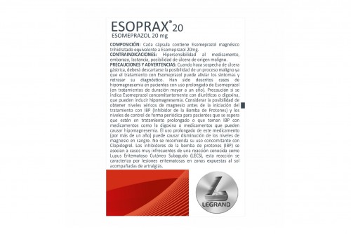 Esoprax 20 mg 14 Cápsulas-694145 | Droguerías cafam
