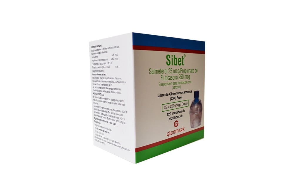Sibet Suspensión 25/ 250 mcg Con 120 Dosis + Inhalocámara-1285791 ...