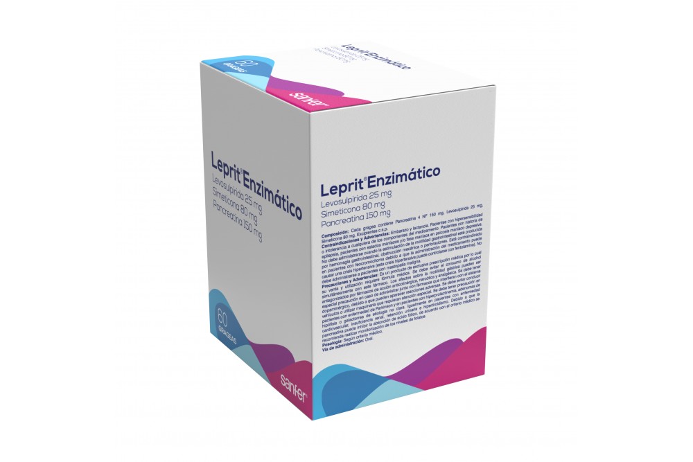 LEPRIT ENZIMATICO LEVOSULPIRIDE 25mg/PANCREATINA 150mg/SIMETICONA 80mg ...