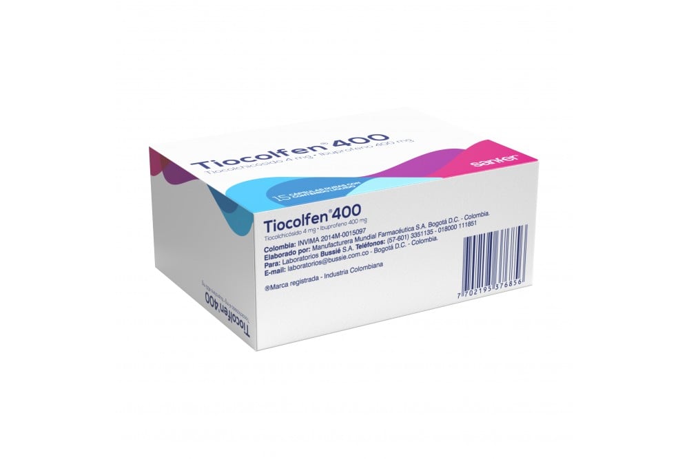 Tiocolfen 400 mg Caja Con 15 Cápsulas Duras-1264277 | Droguerías cafam
