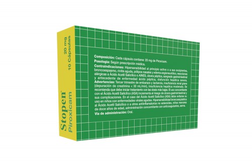 Stopen 20 mg Caja Con 10 Cápsulas-869210 | Droguerías cafam