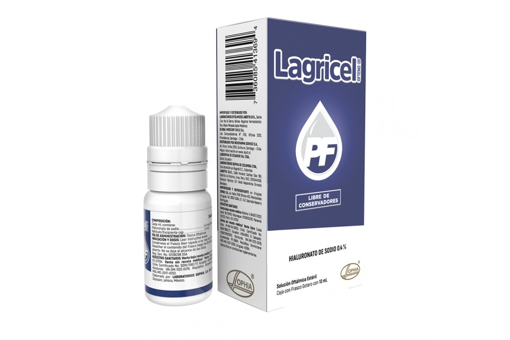 Lagricel Ofteno PF Solución Oftálmica x 10 ml