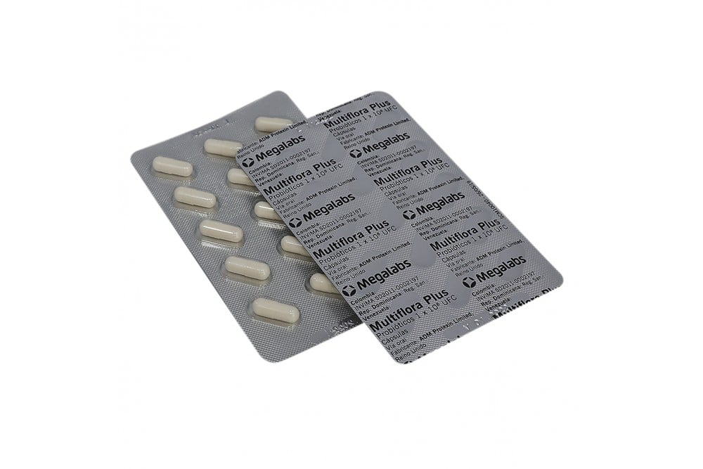 Multiflora Plus probióticos 30 Cápsulas para salud digestiva