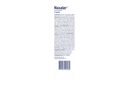 Nasaler 9mg/ml Solución Nasal 100 ml
