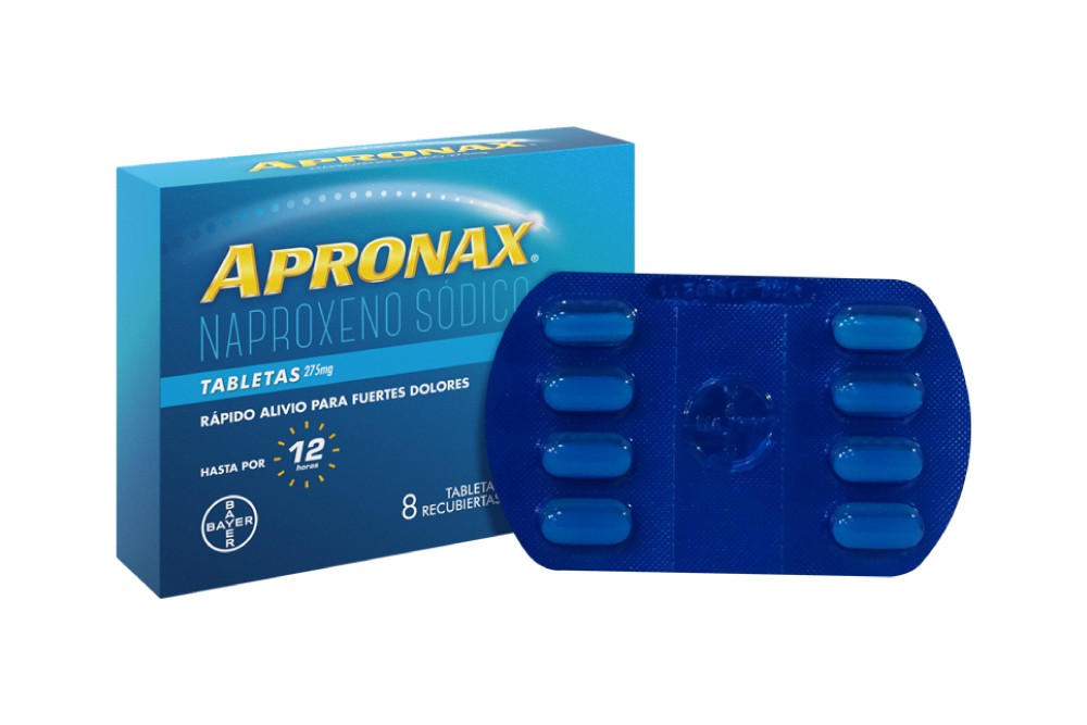 Apronax 275 mg Caja Con 8 Tabletas Recubiertas-1255189 | Droguerías cafam